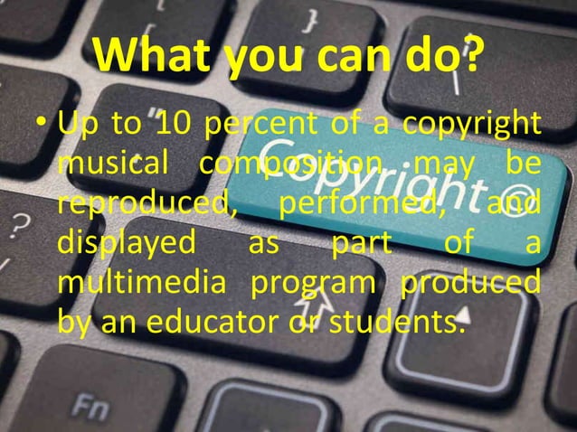 Copyright and fair use guidelines for teachers | PPTX