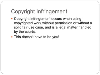 Copyright and image use | PPTX