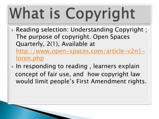 Copyright and intellectual property use in digital media | PPTX