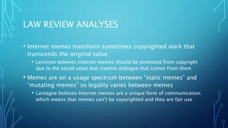 Copyright Law and Internet Memes | PPT