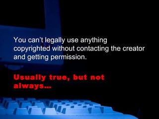 Copyright And Open Content (Teacher version) | PPT