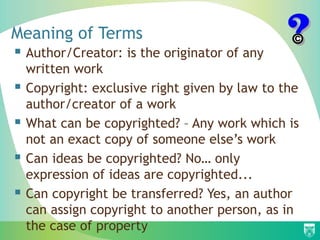 Copyright and Open Licensing | PPTX