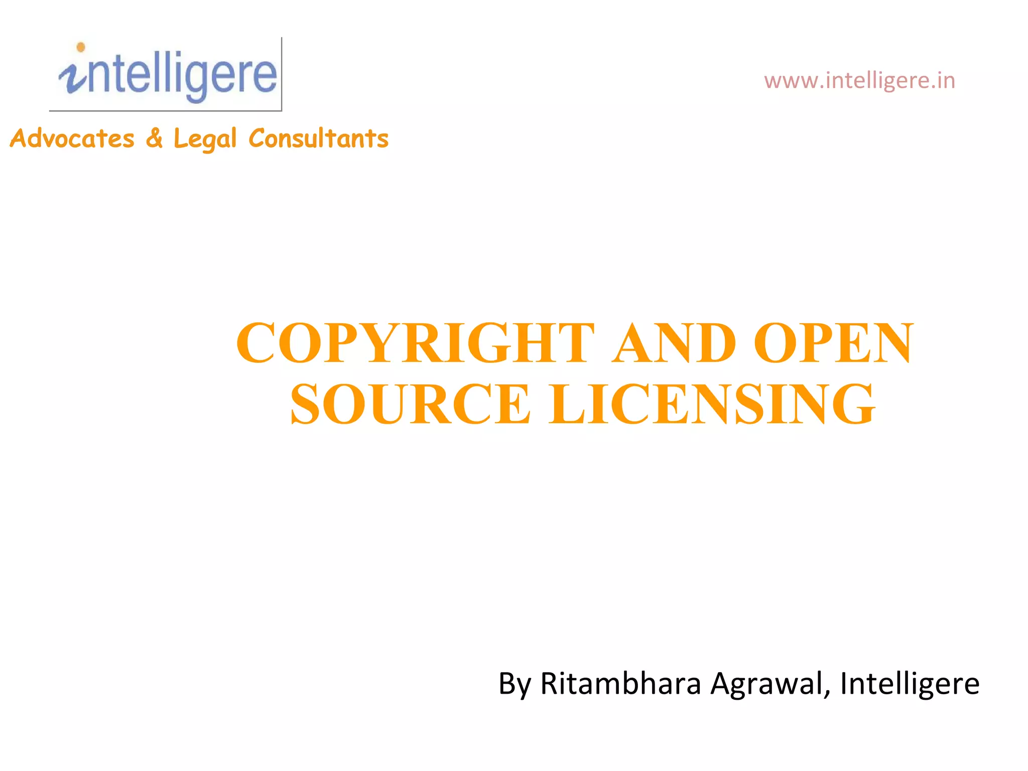Copyright and open source licensing | PPT | Shareware and Freeware | Computer Software and ...