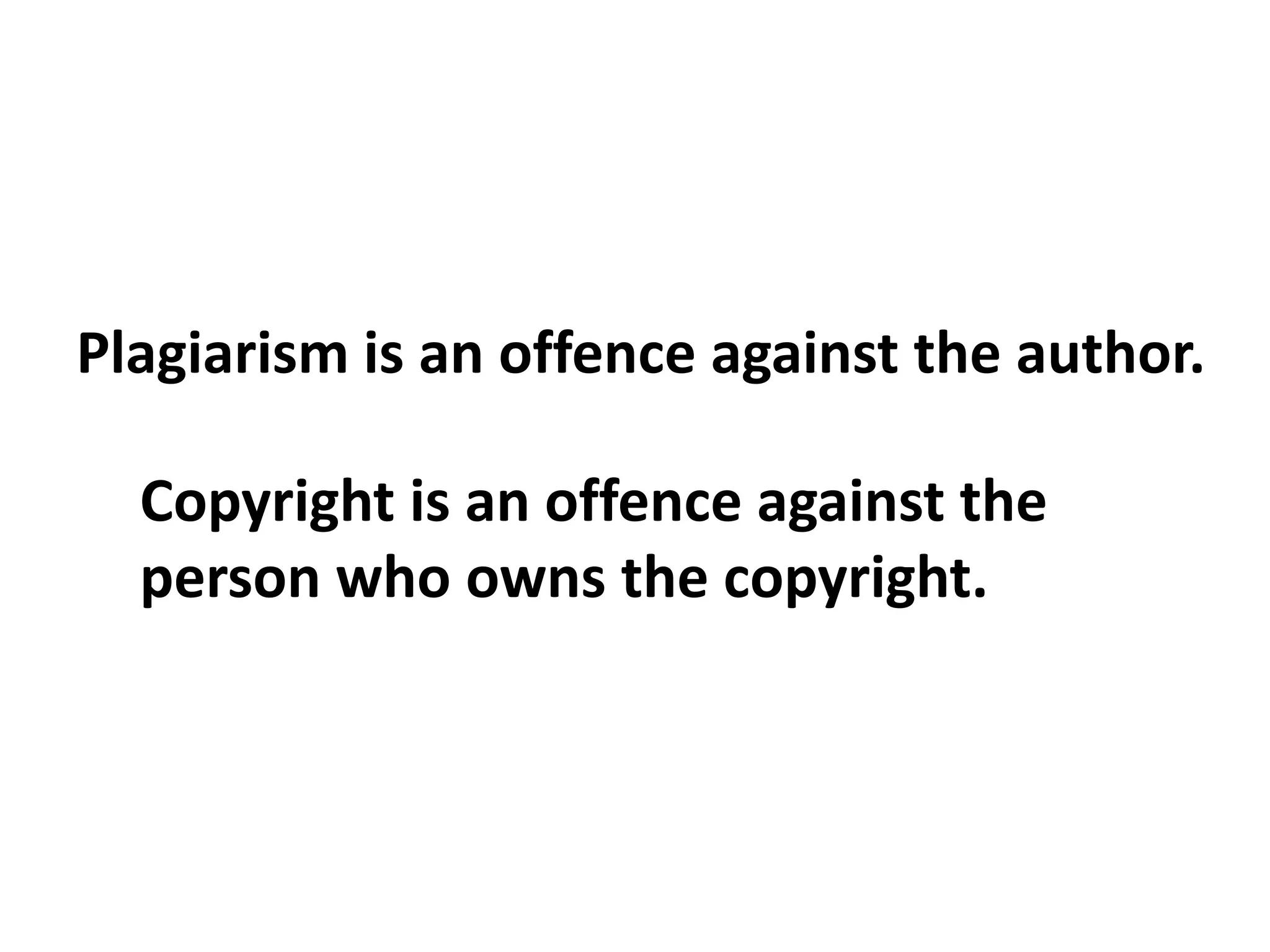 Copyright and plagiarism | PPTX