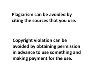 Copyright and plagiarism | PPTX