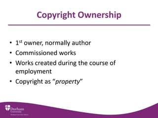 Copyright (basics) for Researchers | PPT