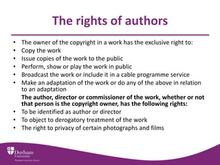 Copyright (basics) for Researchers | PPTX