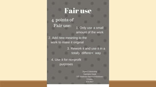 Copyright - copying rules and fair use - Canva posters | PPTX