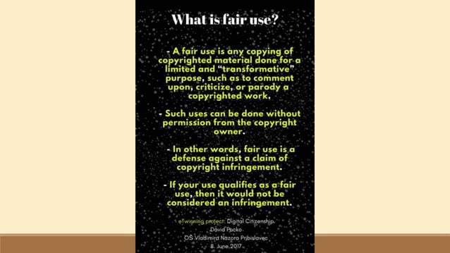 Copyright - copying rules and fair use - Canva posters | PPT