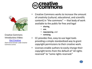 Copyright and Creative Commons 2009 | PPT