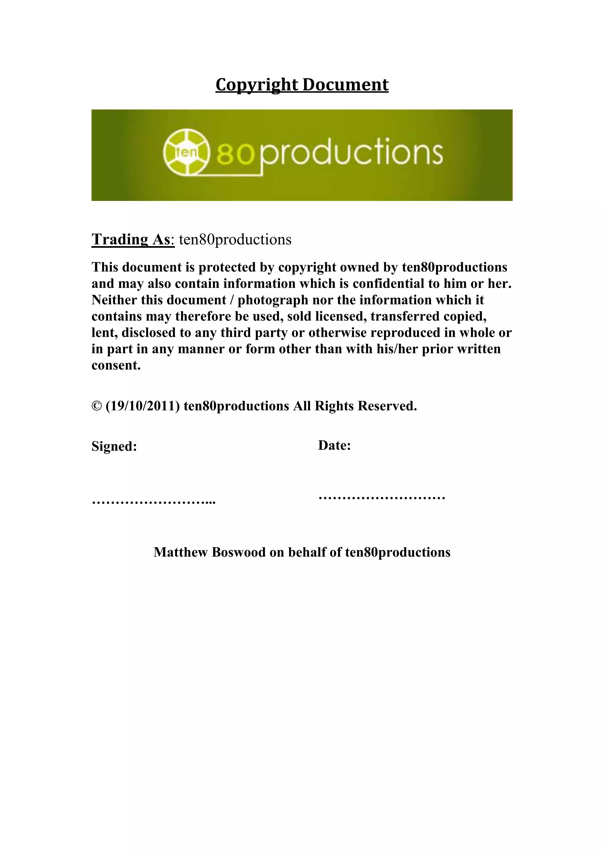 Copyright Document | PDF