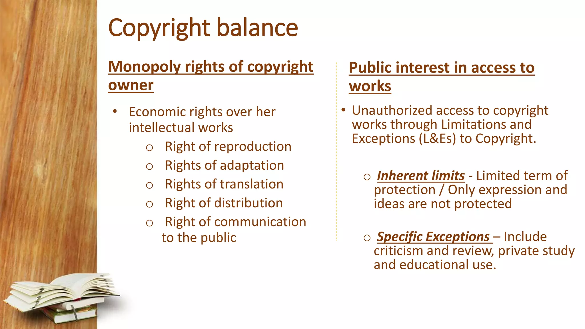 Copyright Exception and Online Learning issues and challenges | PPTX