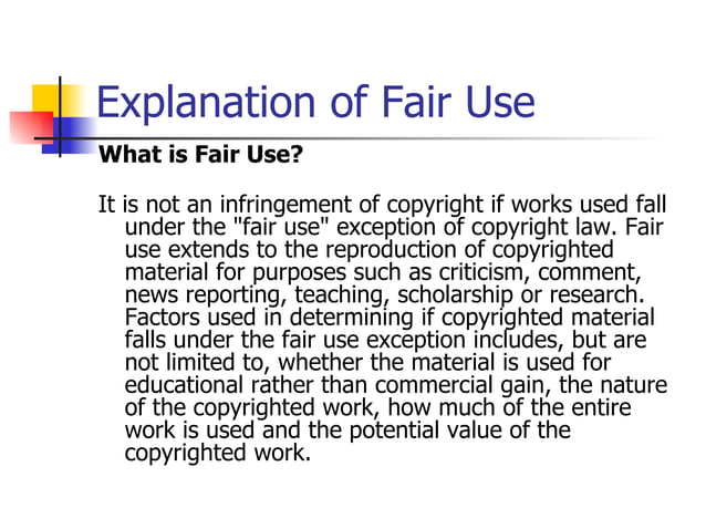 Fair Use | PPT