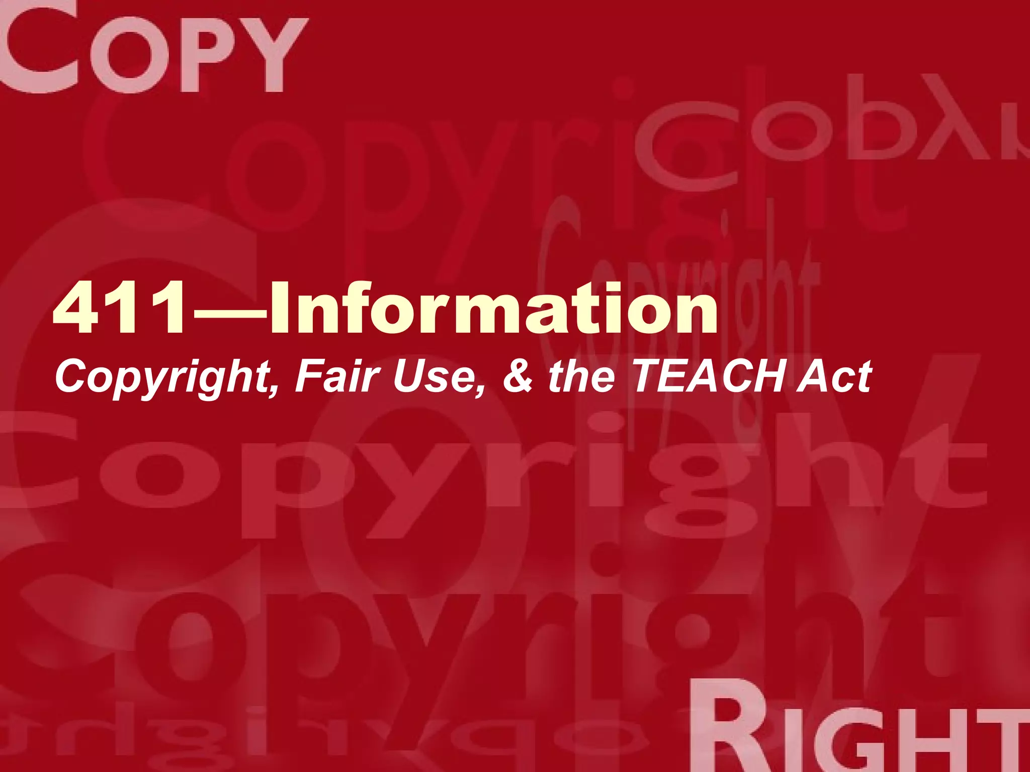 Copyright & Fair Use | PPT