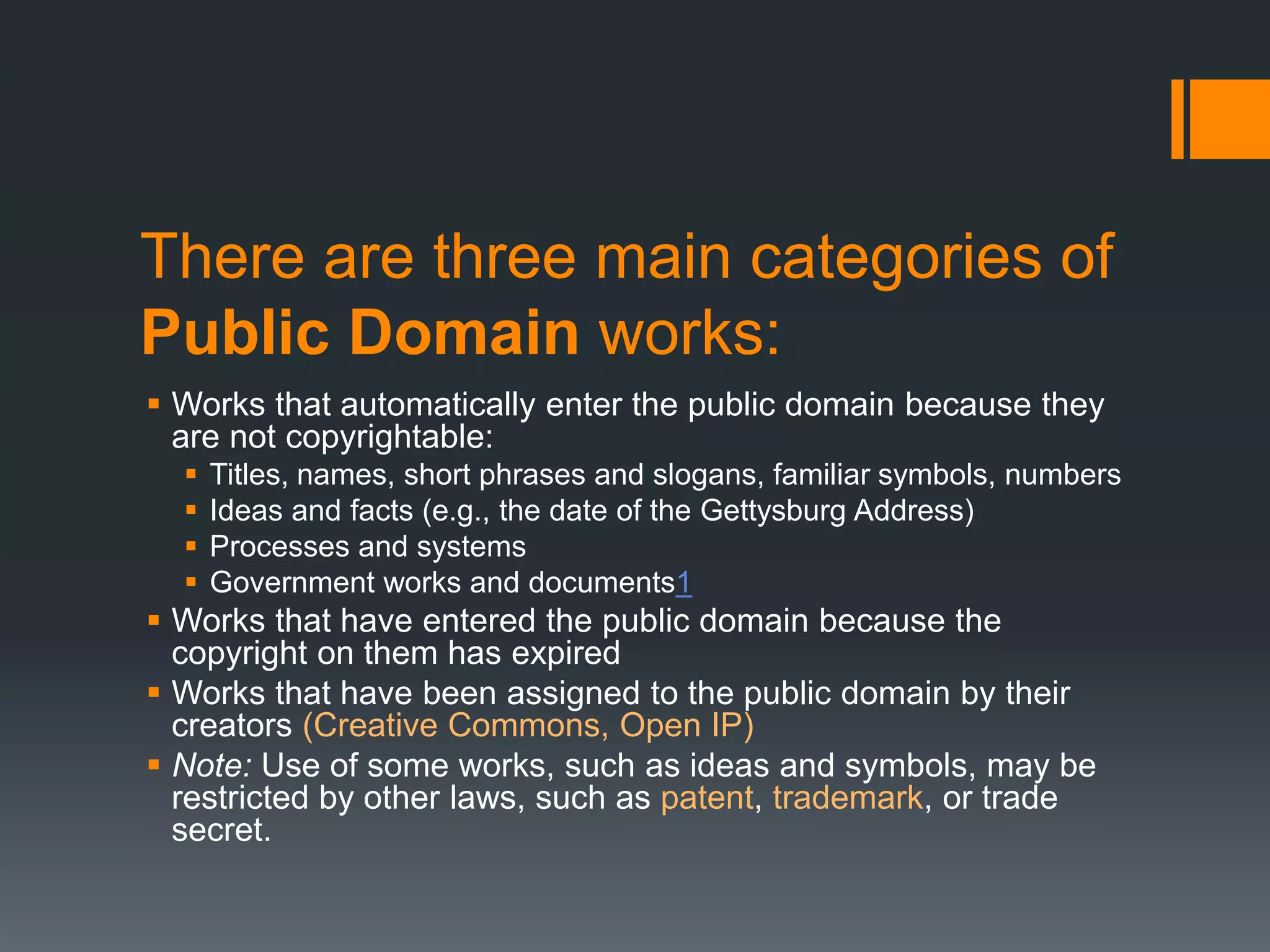 Copyright, fair use & public domain | PPTX
