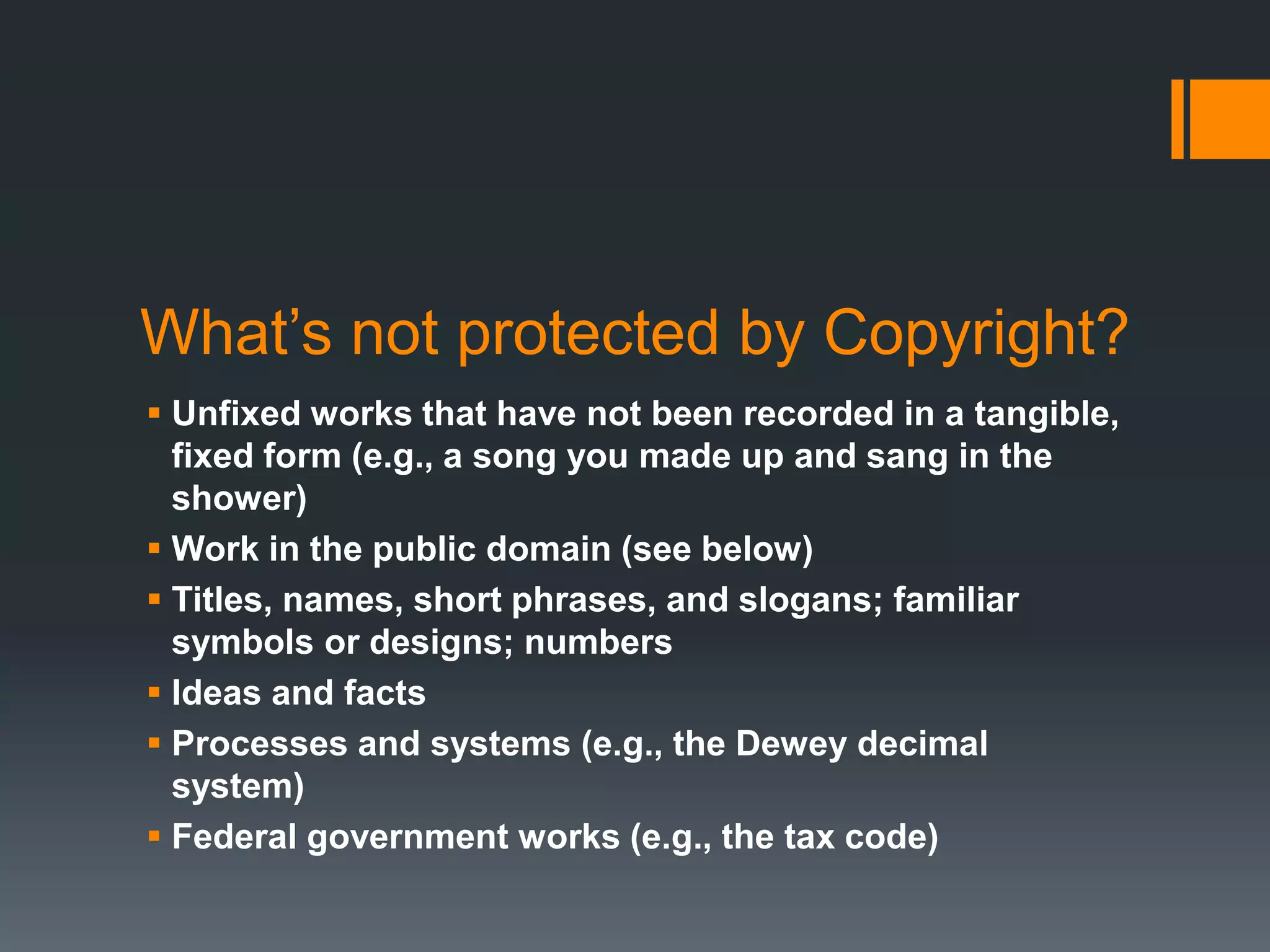Copyright, fair use & public domain | PPTX