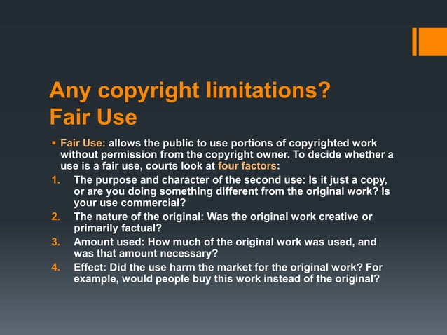 Copyright, fair use & public domain | PPTX