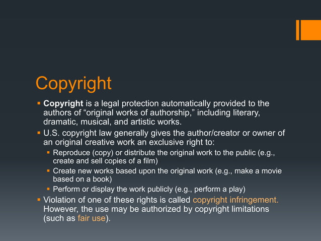 Copyright, fair use & public domain | PPTX