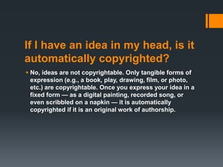 Copyright, fair use & public domain | PPTX