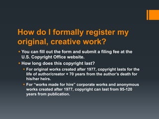 Copyright, fair use & public domain