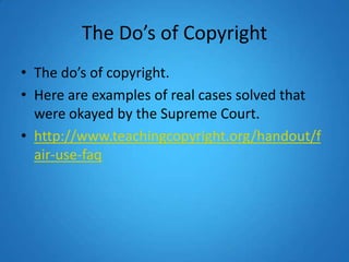Copyright for 4 6th graders | PPT