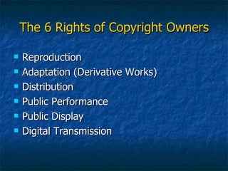 Copyright for Students | PPT | Law