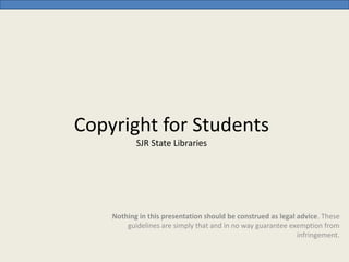 Copyright for studentsedit2014 | PPTX