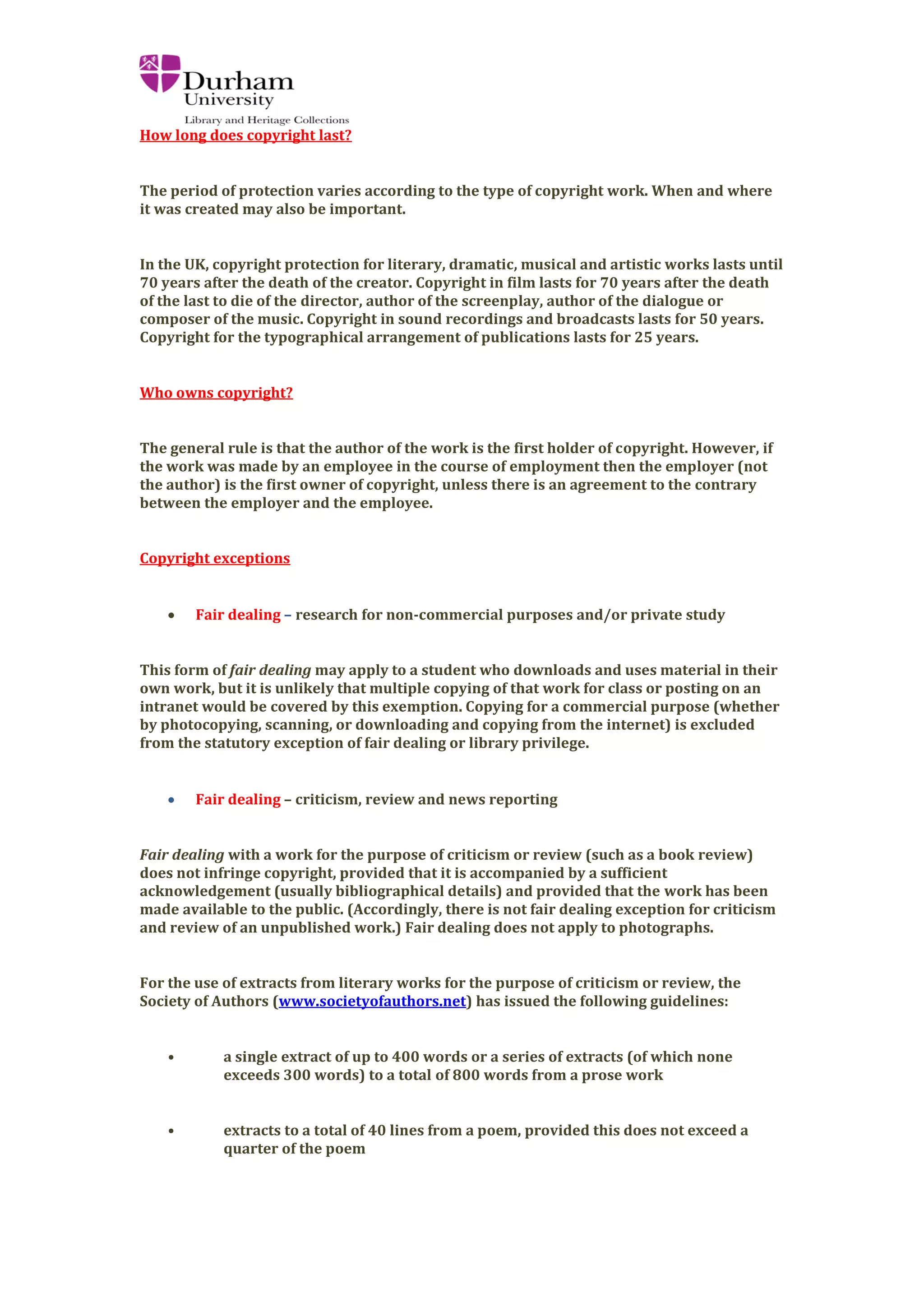Handout 2: Copyright guide (a1) | PDF