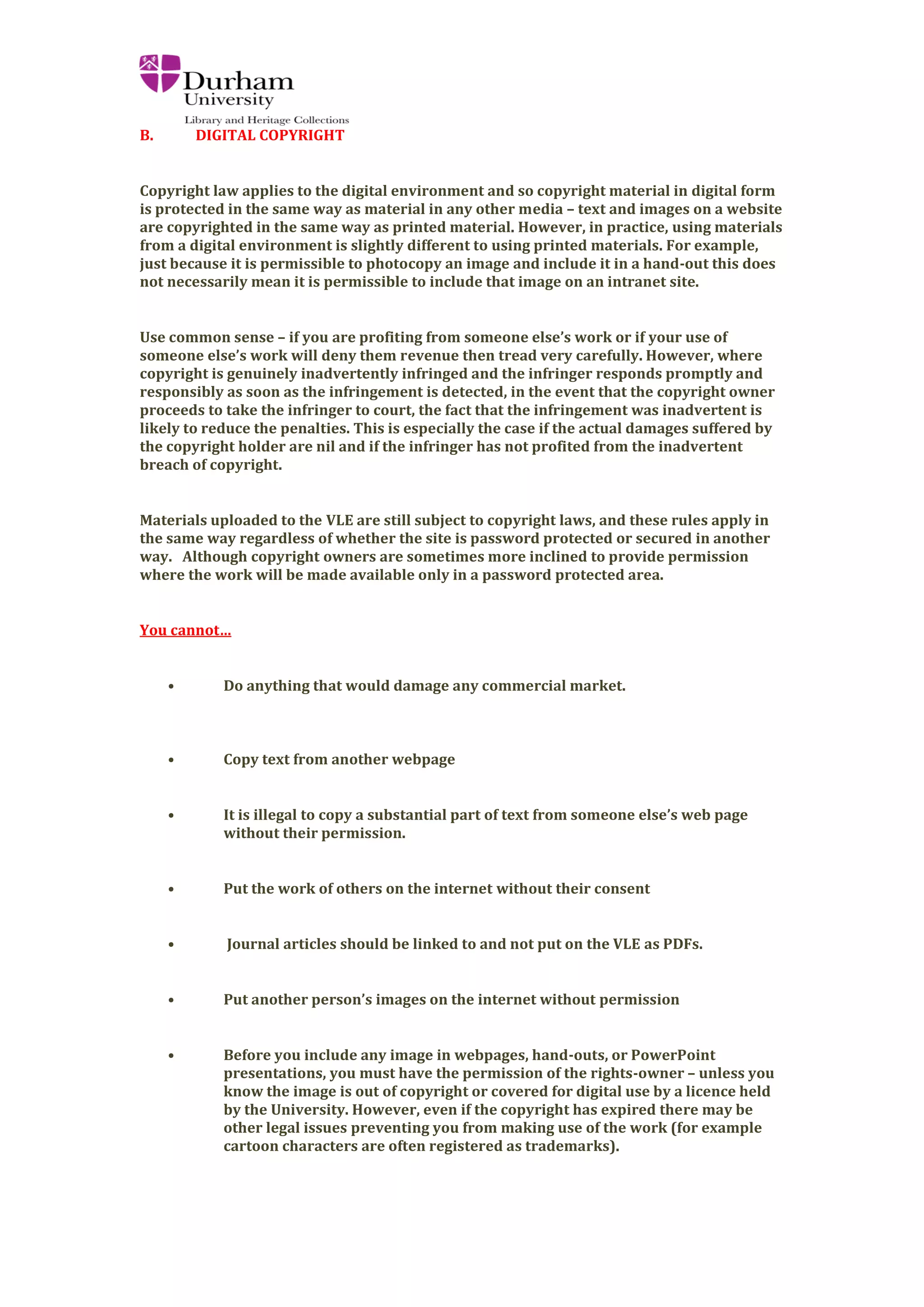 Handout 2: Copyright guide (a1) | PDF