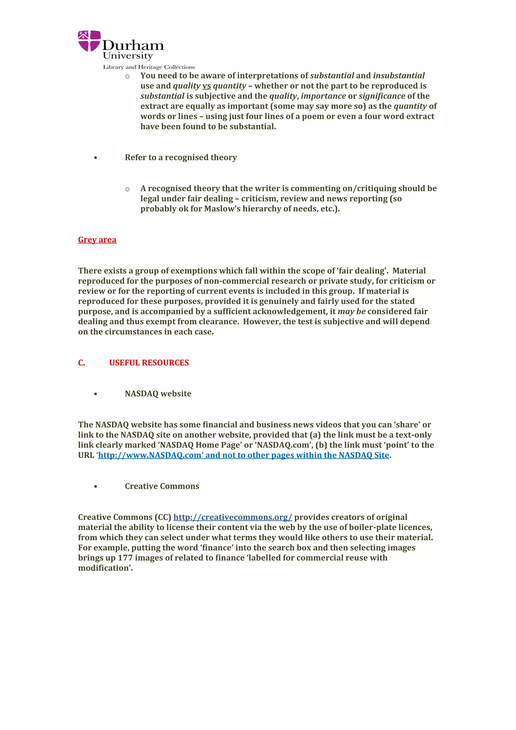 Handout 2: Copyright guide (a1) | PDF