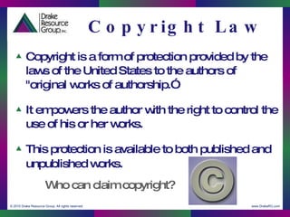 Copyright Issues in Training Design | PPT | Law