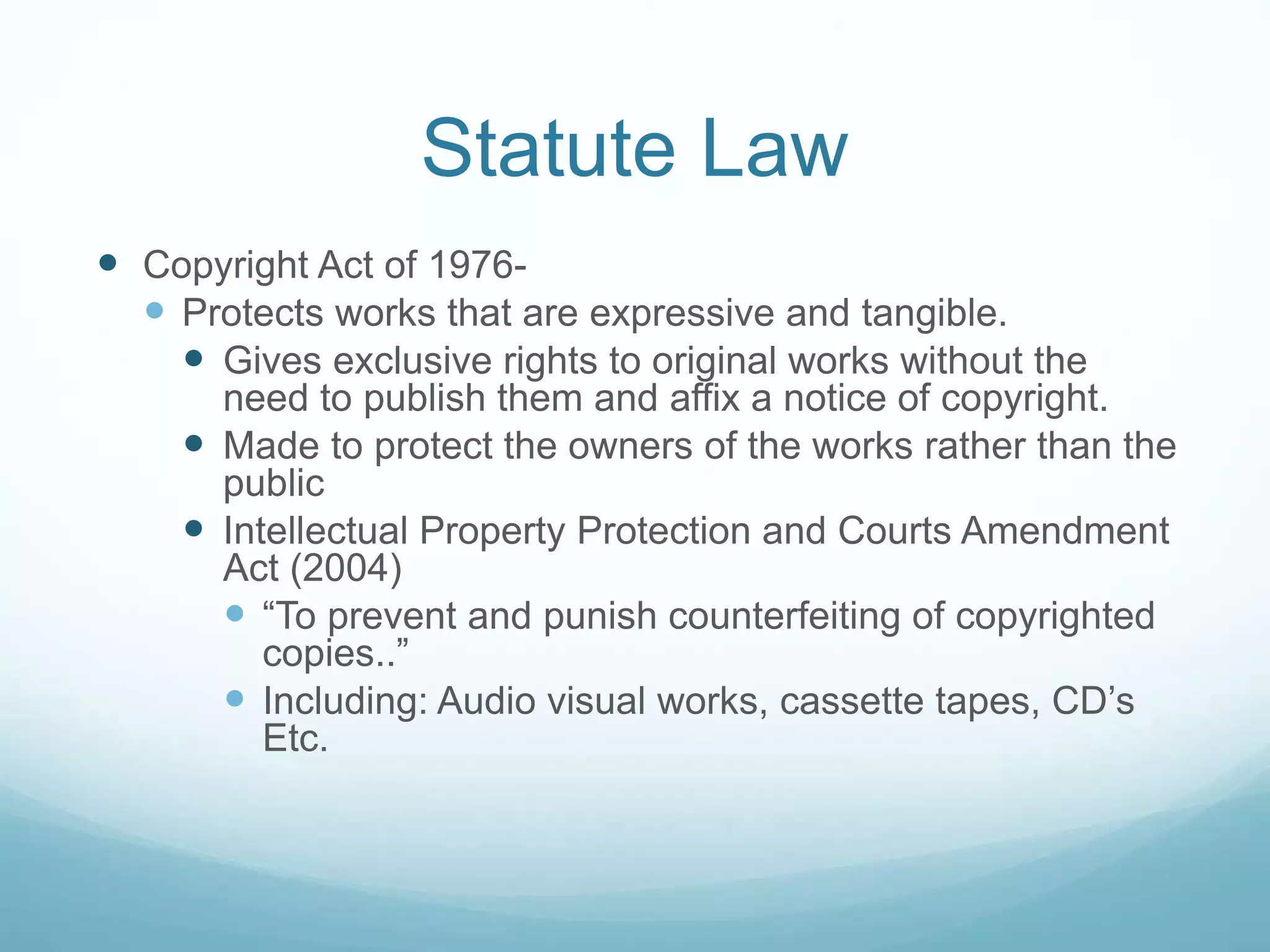 Copyright law | PPTX