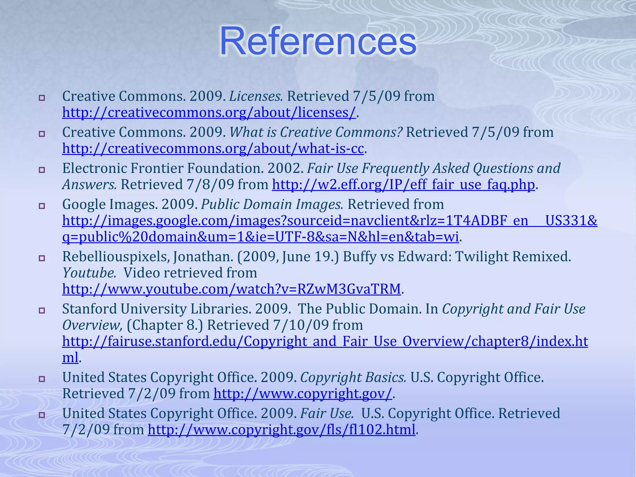 Copyright Law, Fair Use, Creative Commons, And The Public Domain | PPTX