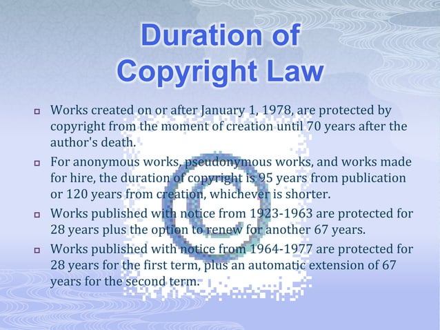Copyright Law, Fair Use, Creative Commons, And The Public Domain | PPTX