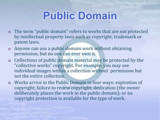 Examples Of Public Domain Materials