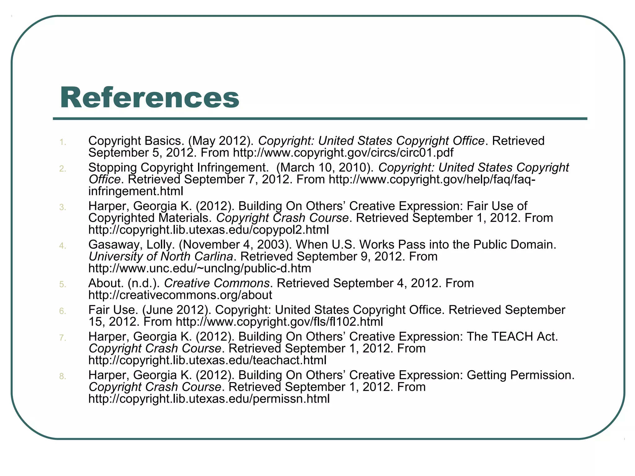 Copyright law overview | PPT