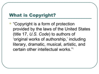 Copyright law overview | PPT