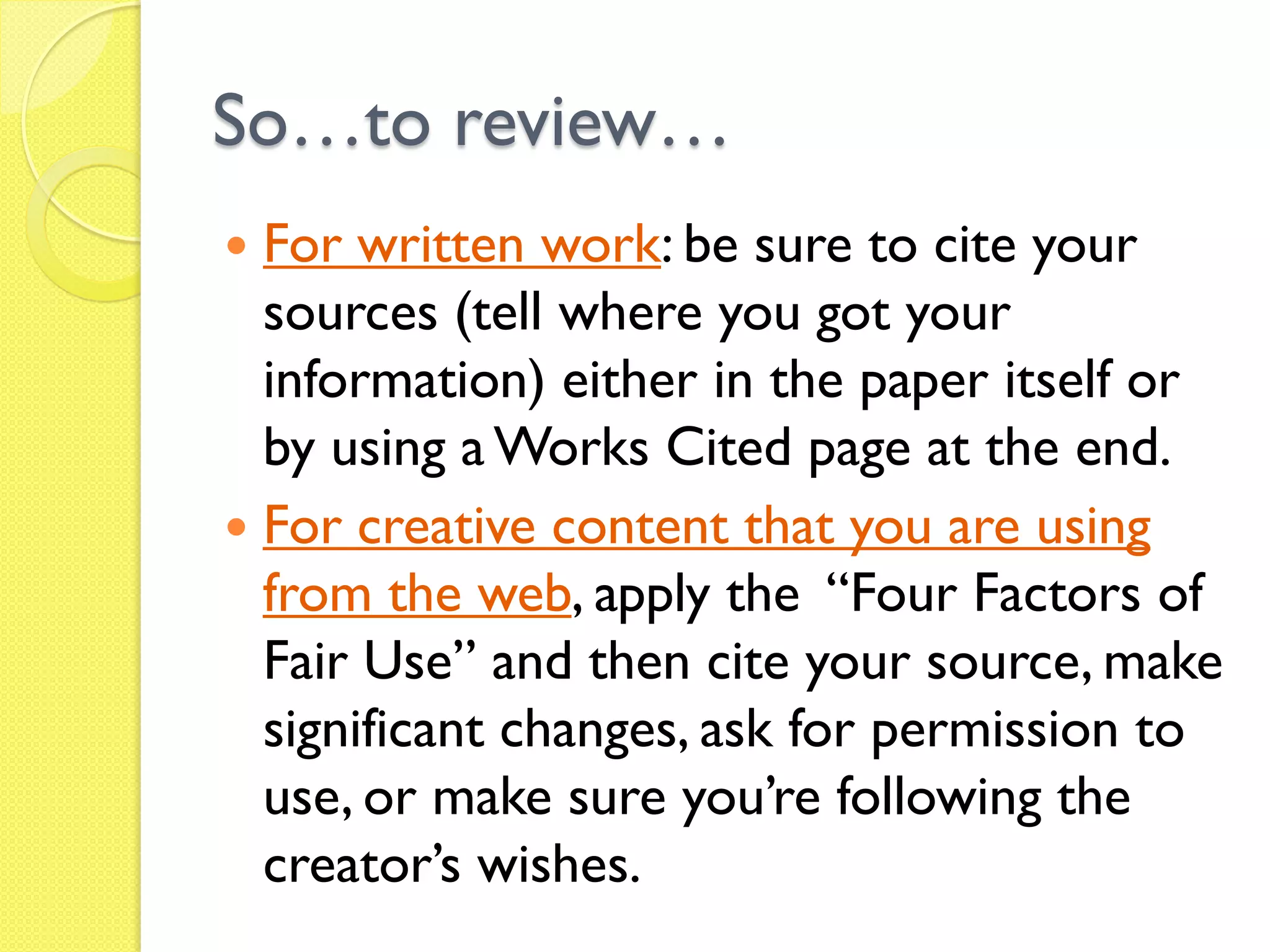 Copyright lesson ppt | PPT