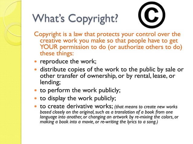 Copyright lesson ppt | PPT