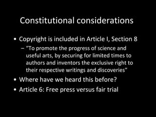 Copyright Law and What It Means to a Working Journalist | PPTX