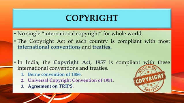 COPYRIGHT | PPTX | Law