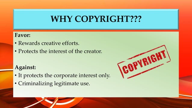 COPYRIGHT | PPTX | Law