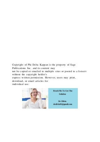 Copyright of Phi Delta Kappan is the p | DOCX