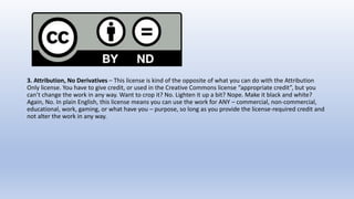 Copy right or creative commons | PPT