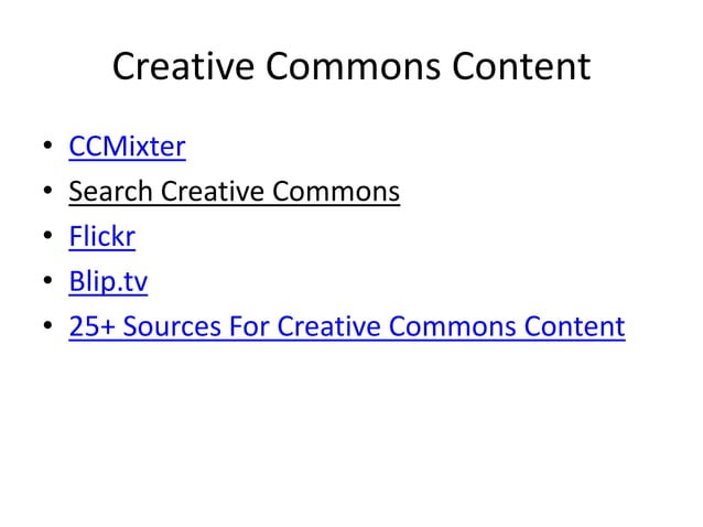 Educational Fair Use & Creative Commons | PPTX | Technology & Computing