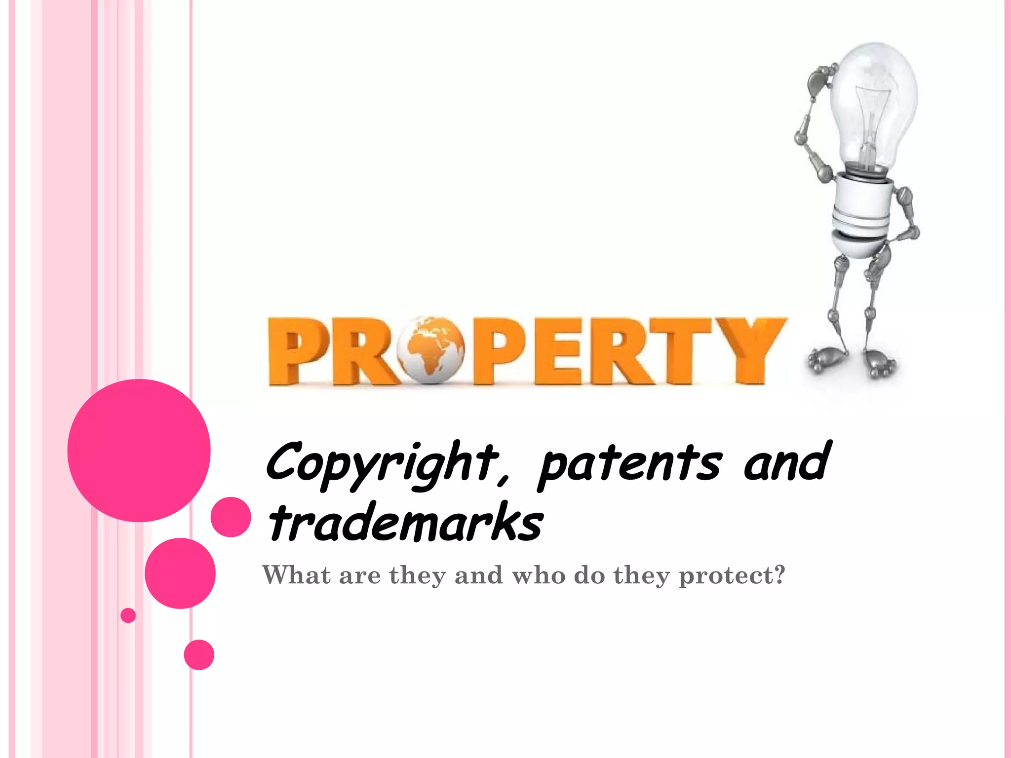 Copyright, patents and trademarks | PPT