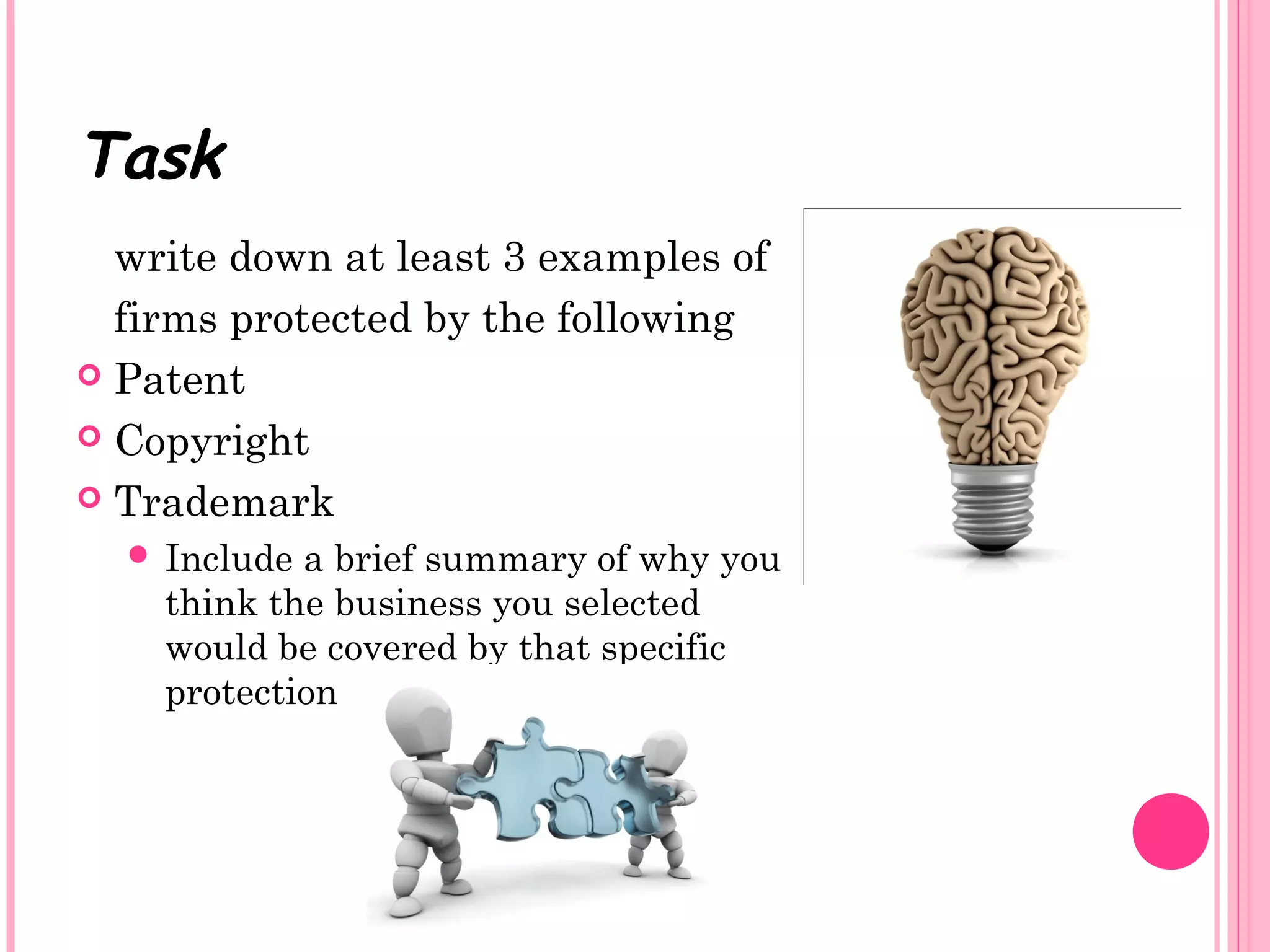 Copyright, patents and trademarks | PPT
