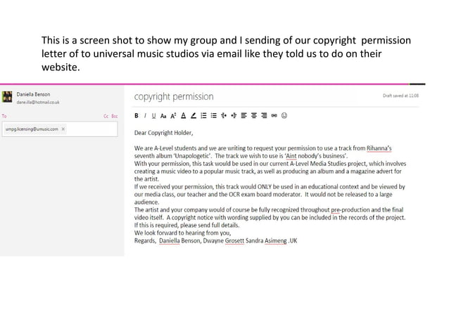 Copyright permission letter | ODP
