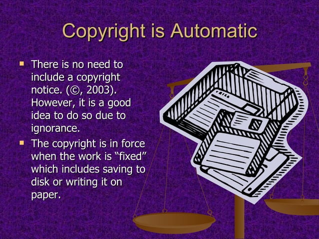 Copyright power point | PPT | Technology & Computing