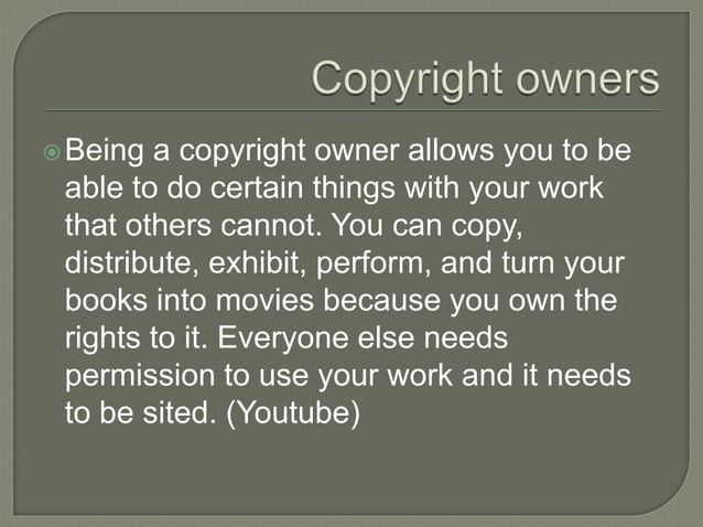 Copyright powerpoint | PPT